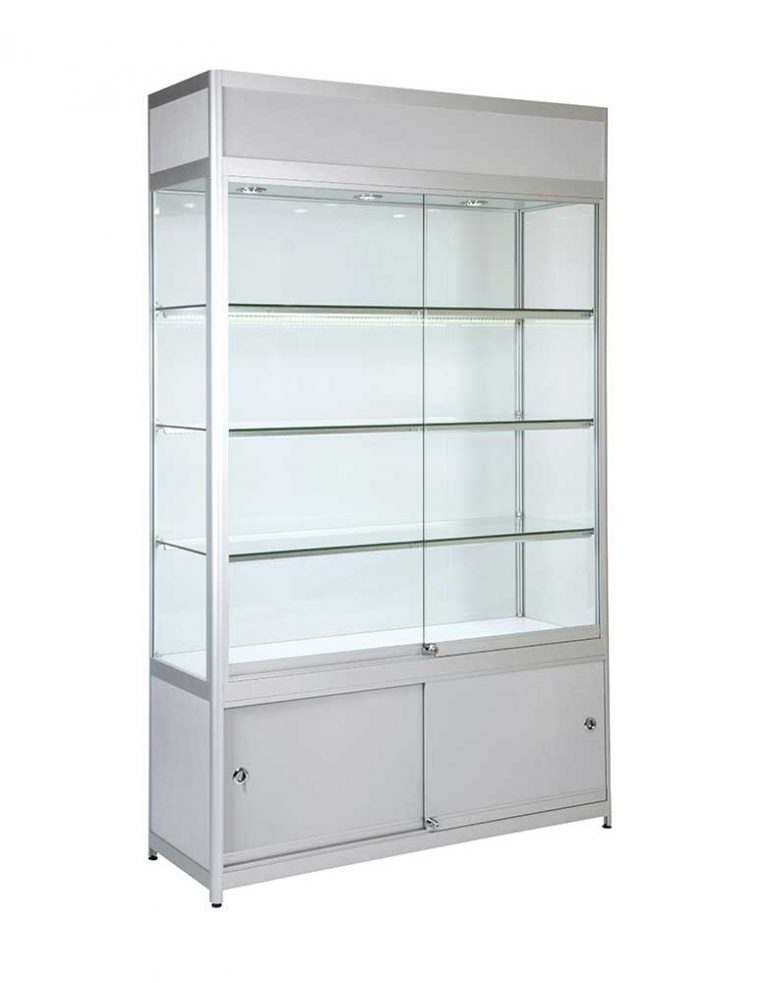 Aluminium Glass Display Cabinet 1200X400X1980mm GL3CS Code 99073 ...