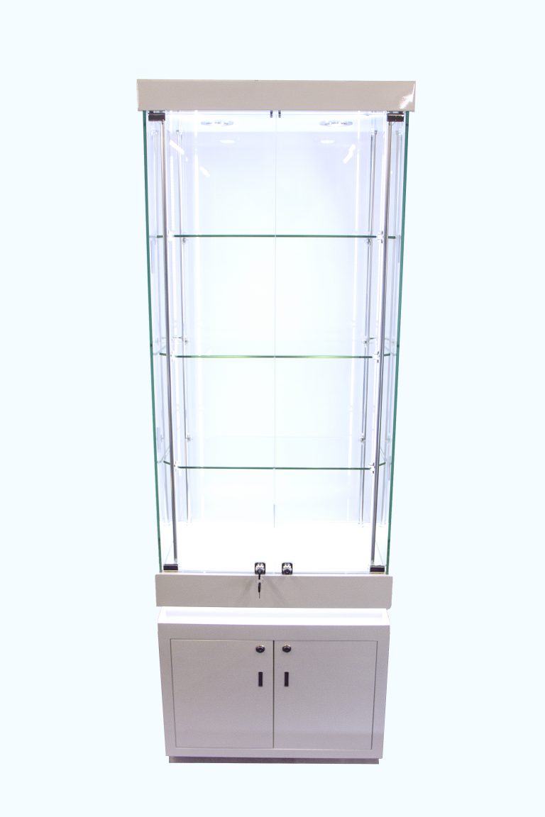 Tall Display Cabinets | Frameless Display Cabinets